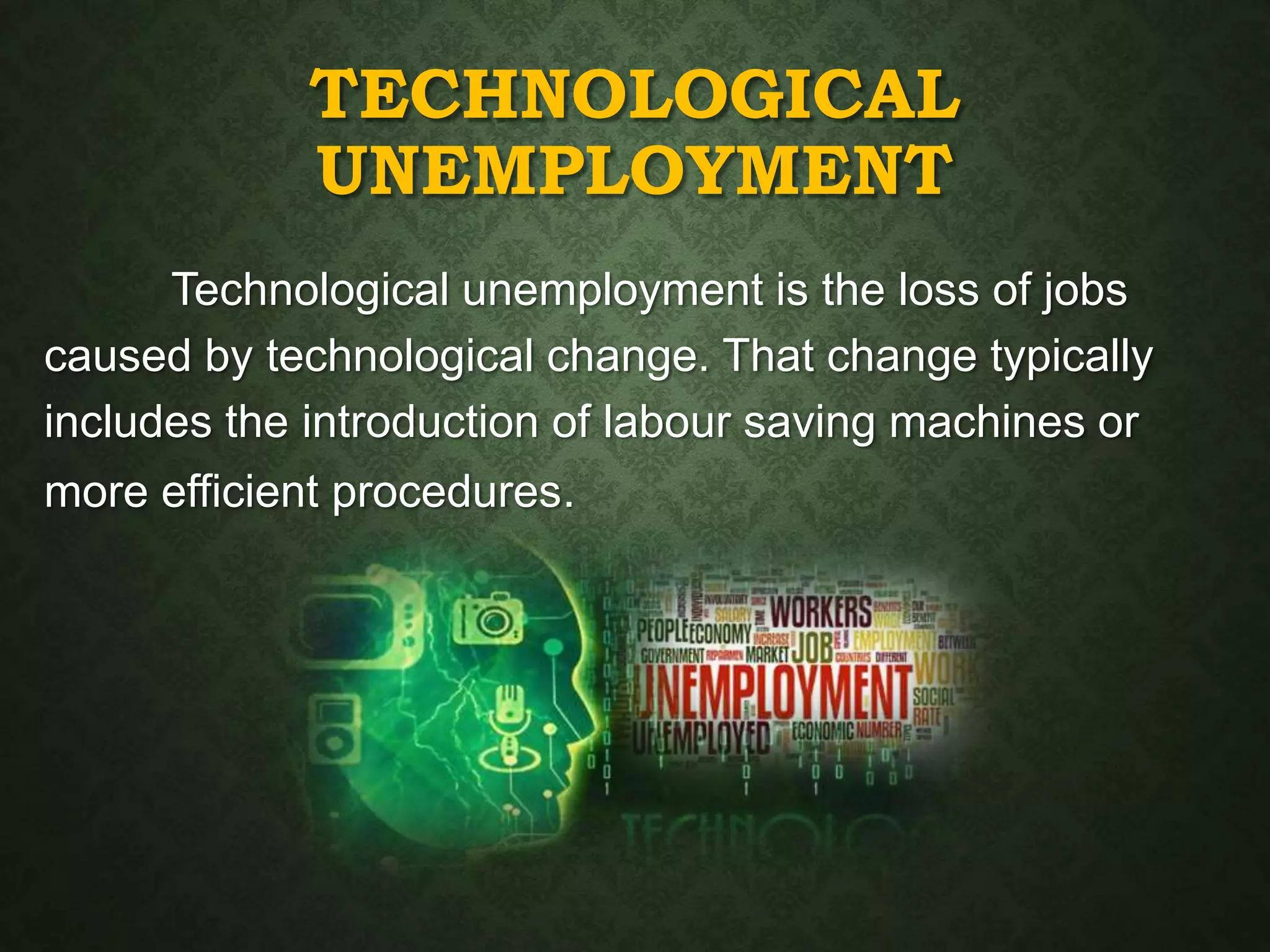 Technology vs. unemployment in relation to sri lanka | PPTX