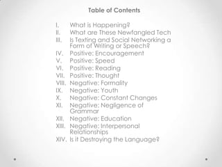 Technology vs english | PPTX