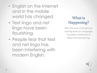 Technology vs english | PPTX