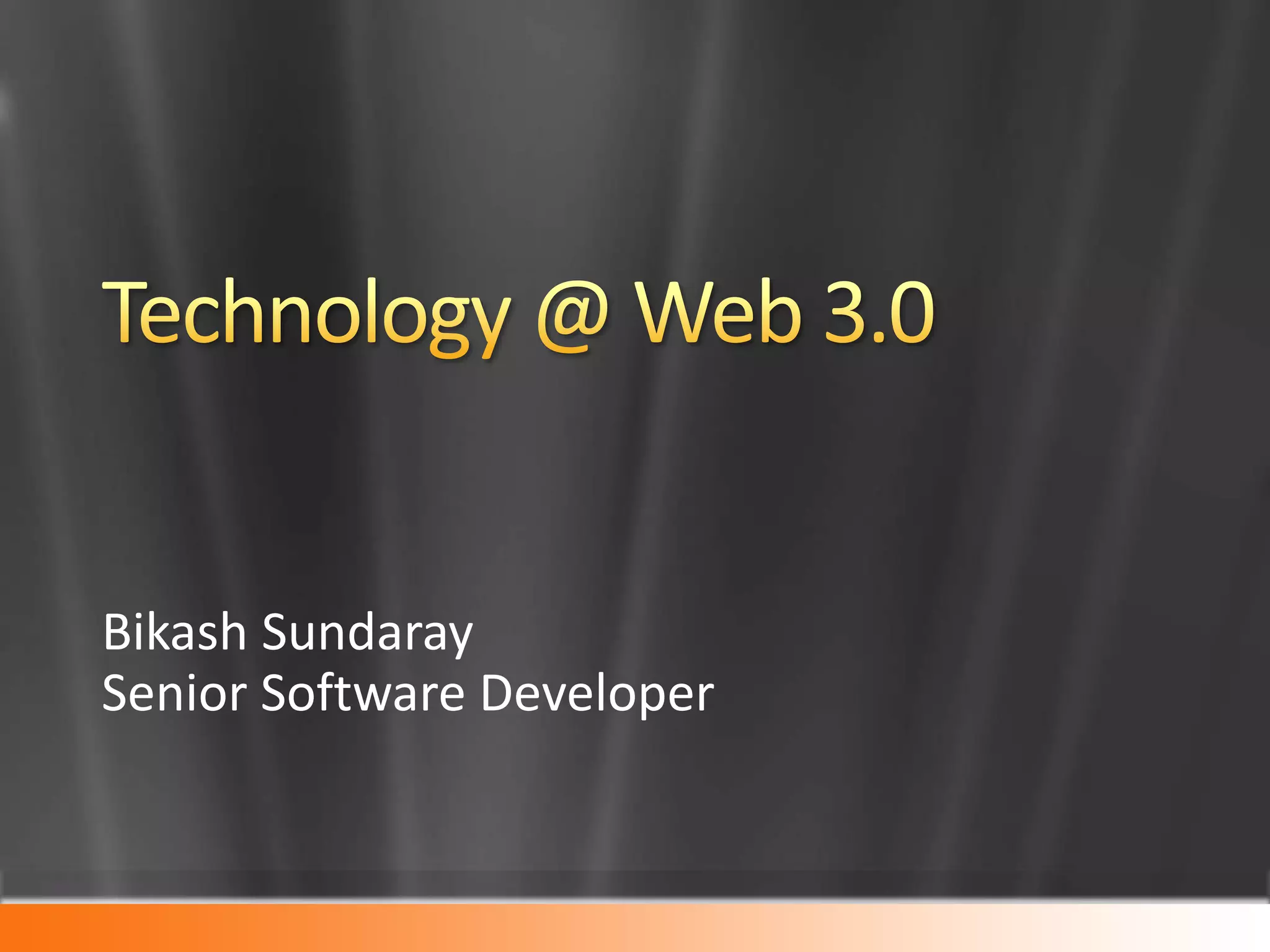 Technology @ web 3.0 | PPTX