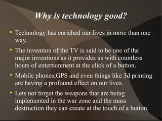 Technology will destroy our planet | PPT