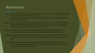 Technology will destroy our planet | PPTX