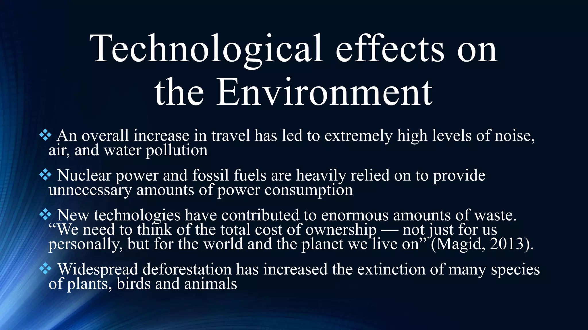 Technology will Destroy our Planet | PPT