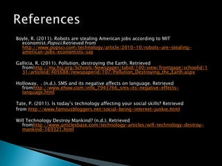 Technology will ruin the world | PPTX