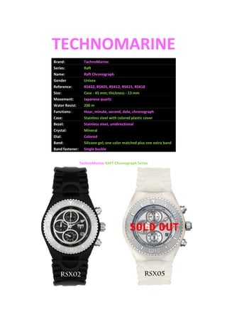 Technomarine Watches For Sale | PDF