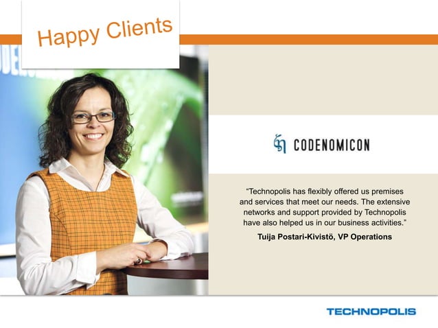 Technopolis References Presentation | PPT