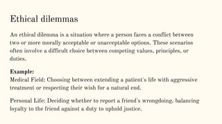 Presentation on Ethics and Social responsibilities | PPT