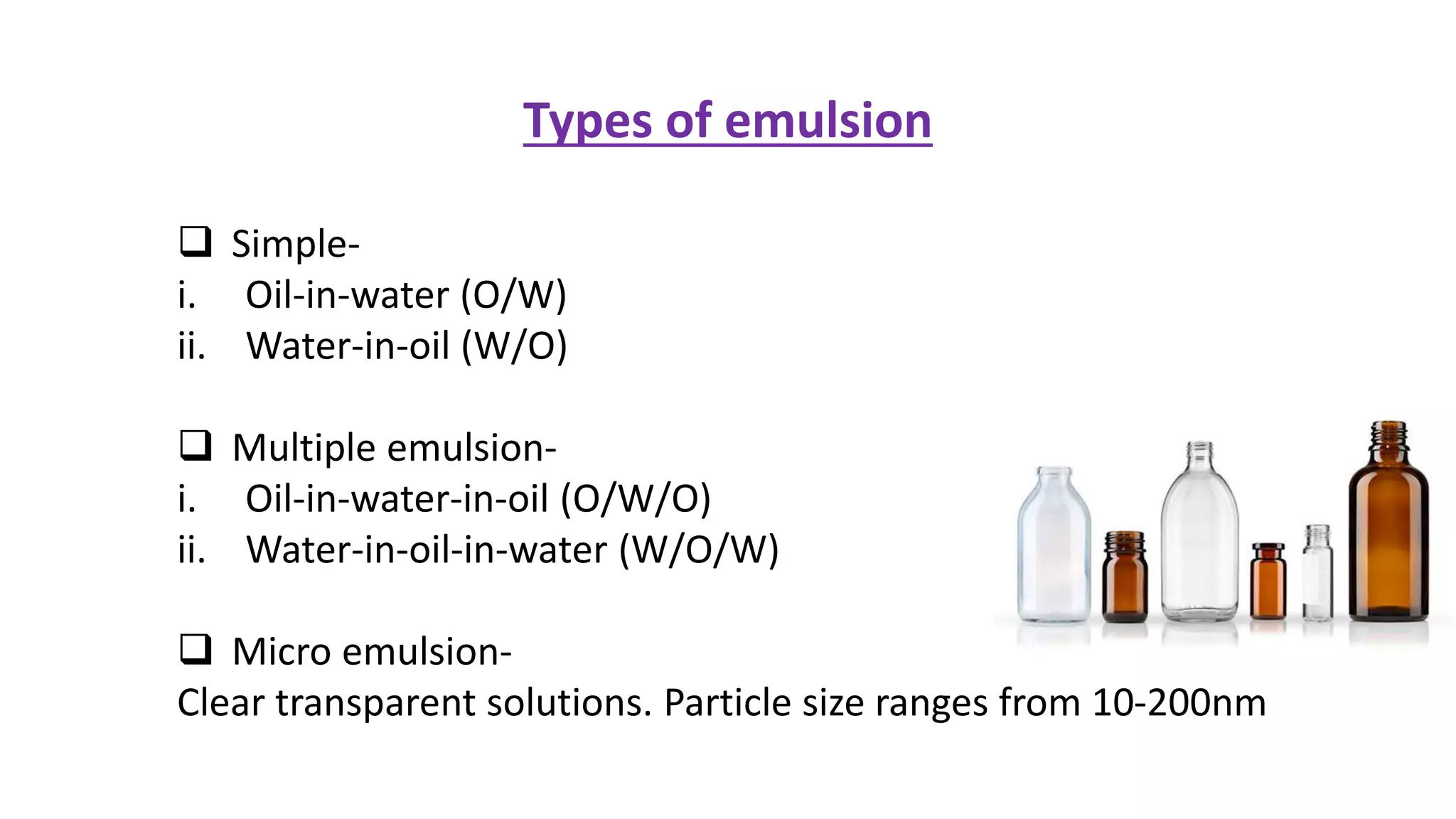 Excipient used in the formulation of Emulsion | PPTX