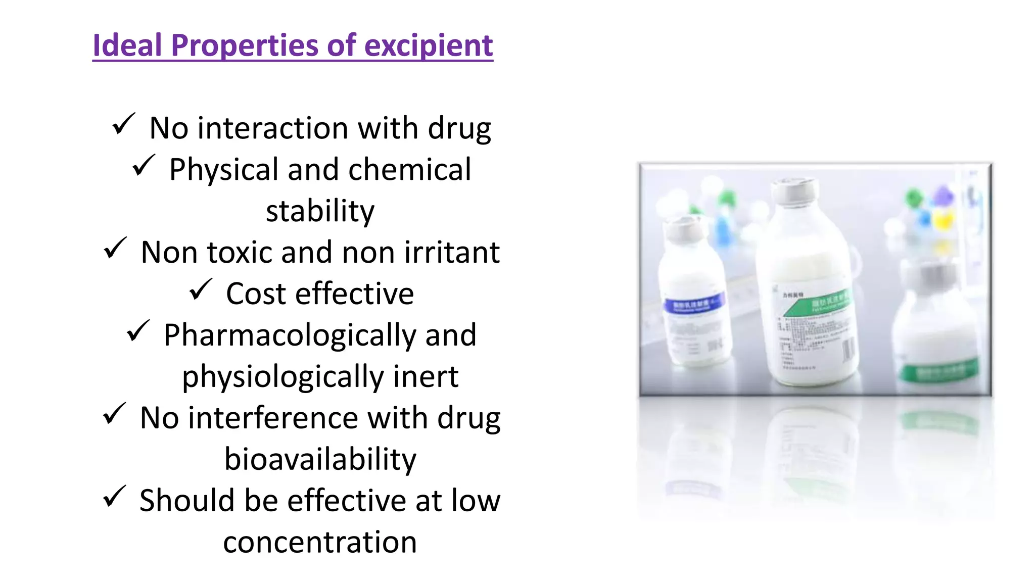 Excipient used in the formulation of Emulsion | PPTX