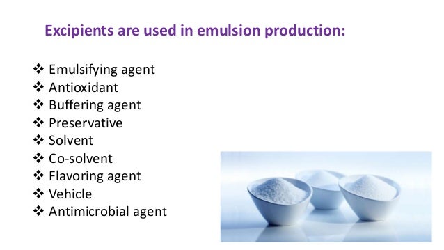 Excipient used in the formulation of Emulsion
