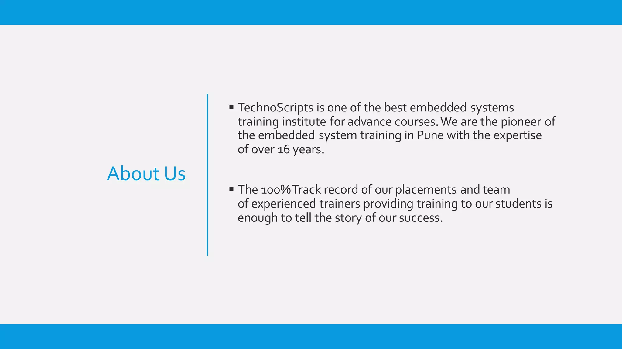 Technoscripts Best Embedded System Course Training Institute In Pune Ppt