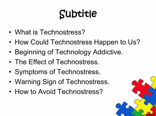 Technostress explanation by ananti setya | PPT