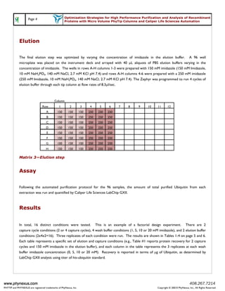 Automated Protein Purification Process Development on Caliper ...