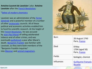Chemists and their contributions (Technovators) | PPTX