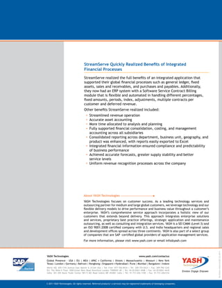 StreamServe Realized Uniform Revenue Recognition Processes with TechOne ...