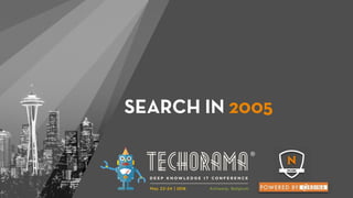 Techorama 2018 - Elasticsearch - search done right - Bart Wullems | PPT