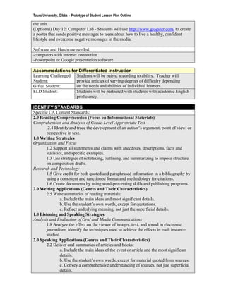 Tech outline touro_demo - PDF | PDF