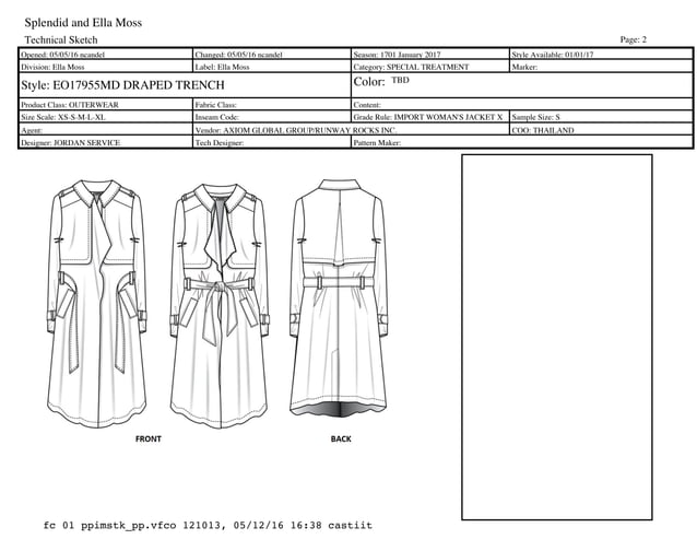 Tech pack eo17955 md | PDF