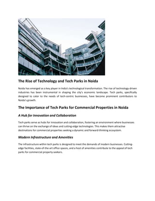 Tech Parks that Attract Commercial Properties in Noida | DOCX