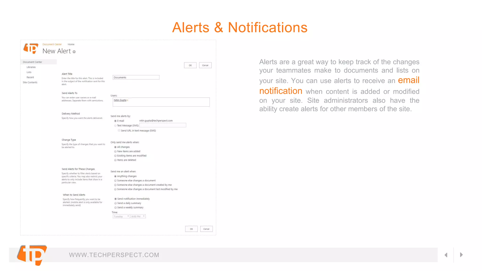 Sharepoint Document Management System (DMS) Features | PPTX