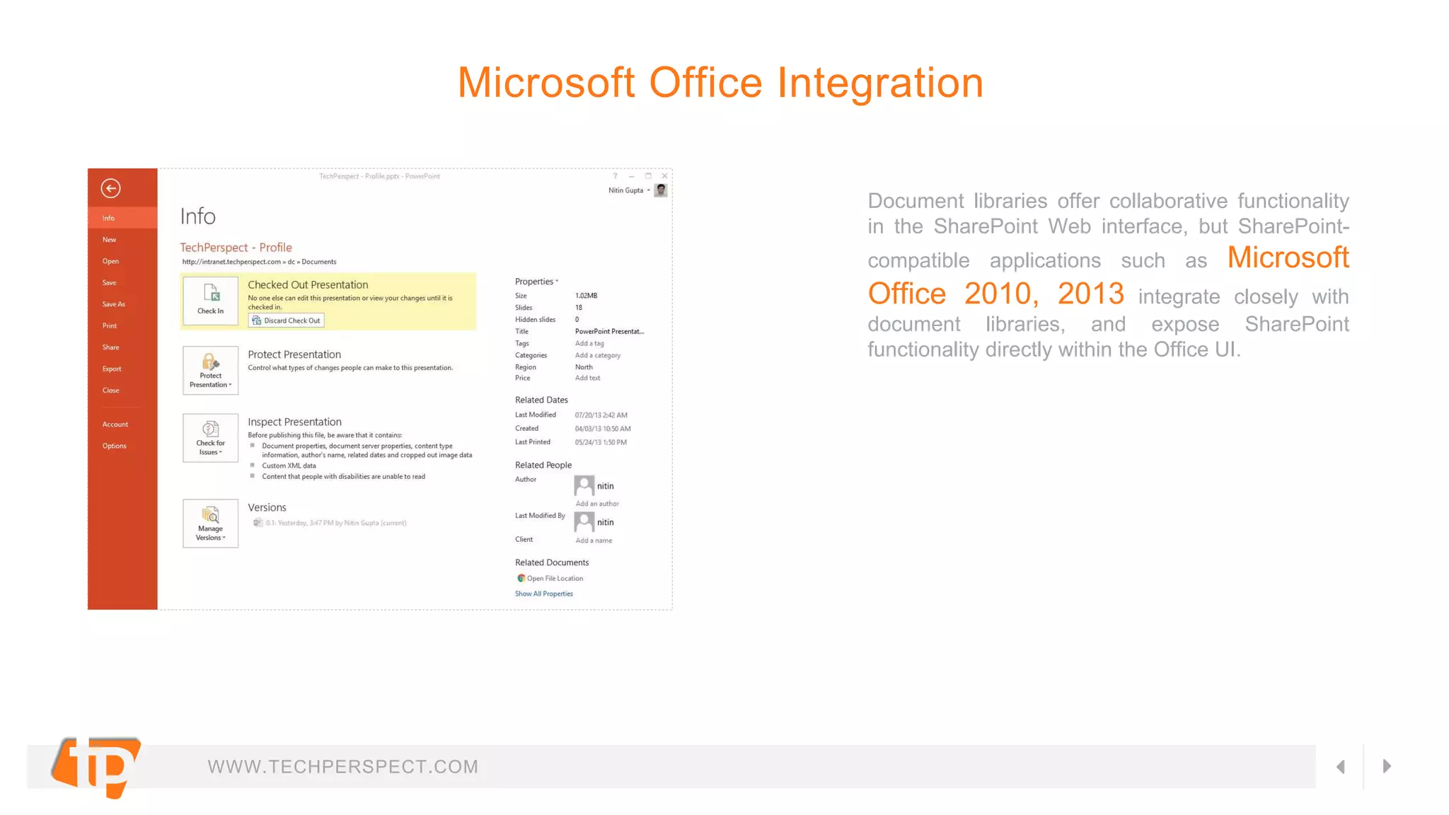 Sharepoint Document Management System (DMS) Features | PPTX