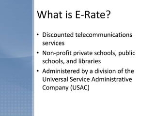 E-Rate/Technology Plan Presentation | PPTX