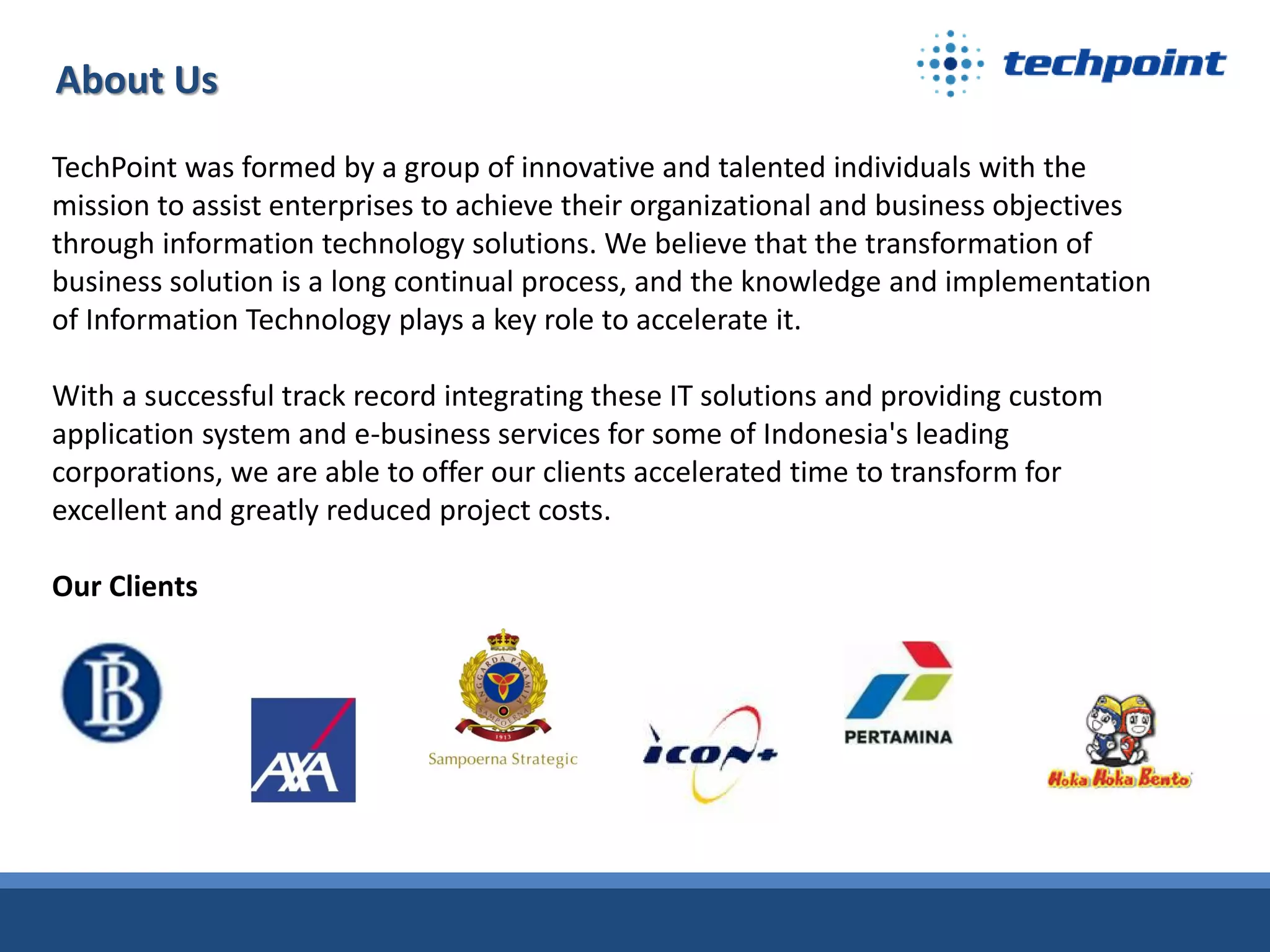 Portfolio of TechPoint Bisnis Solusi | PDF