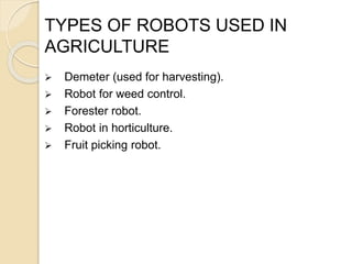 Agricultural Robots | PPTX