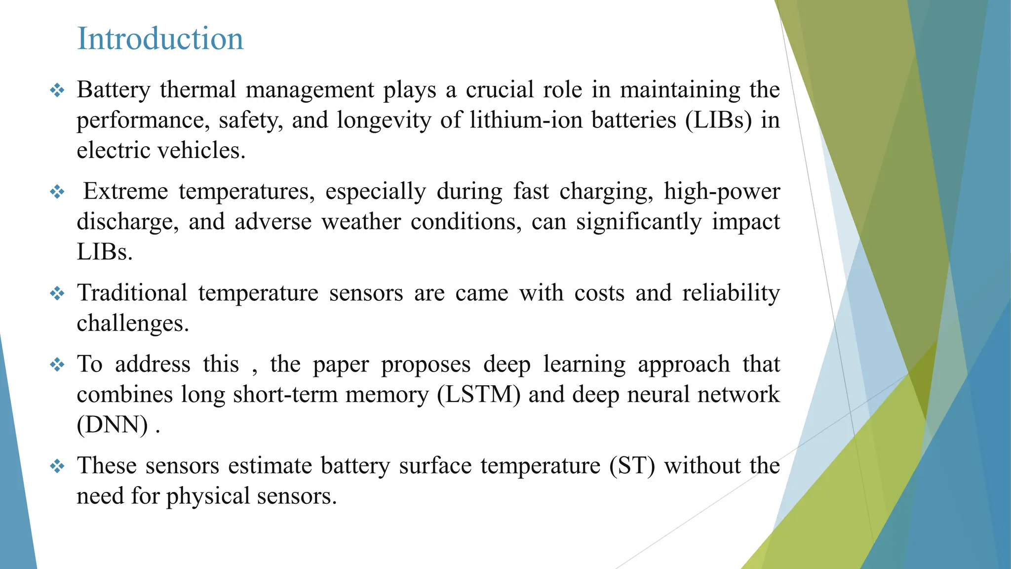 virtual teperature sensors in battery and thermal management | PPTX