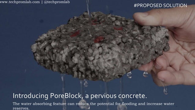 PoreBlock the Porous Concrete by Tech Prom Lab | PPT