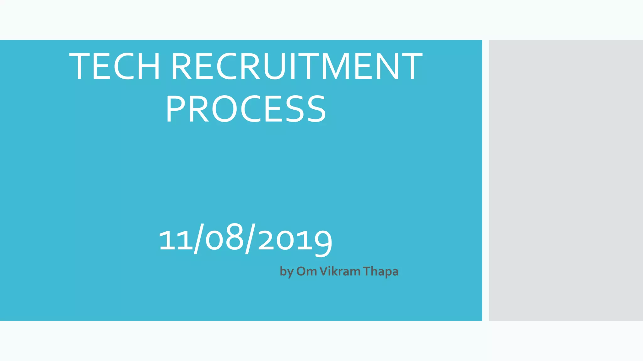 Tech Recruitment Process | PDF