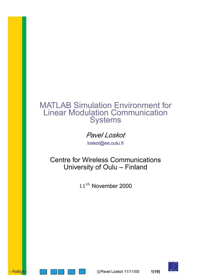 Multiuser MIMO-OFDM simulation framework in Matlab | PDF | Computer Software and Applications ...