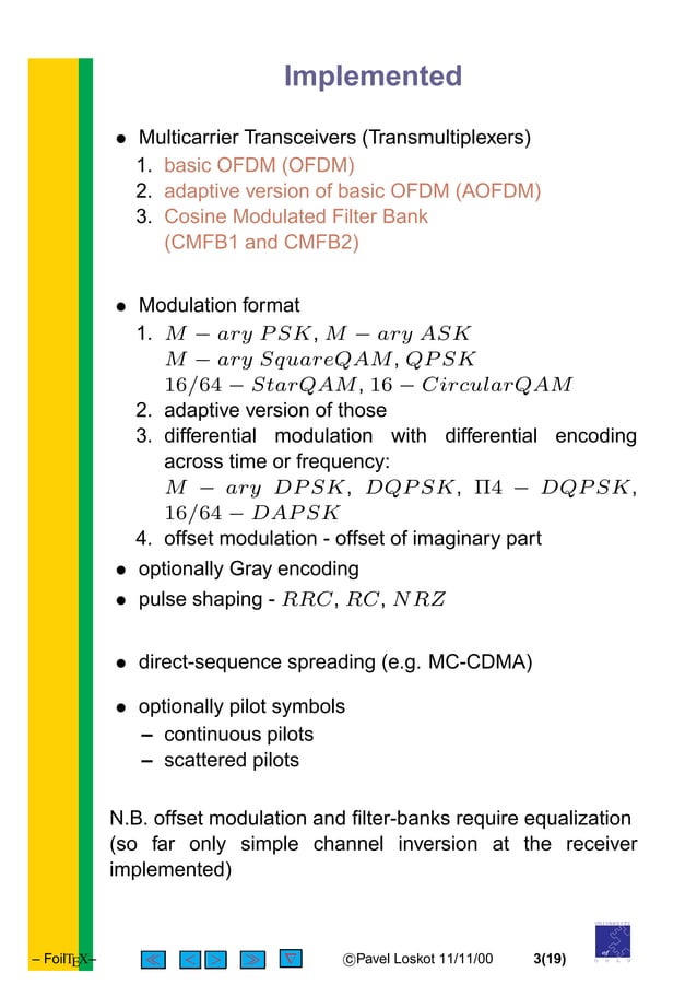 Multiuser MIMO-OFDM simulation framework in Matlab | PDF | Computer Software and Applications ...