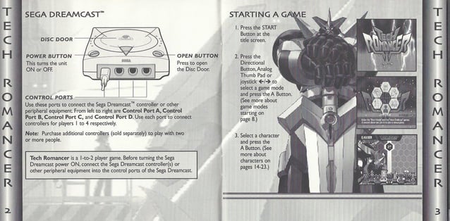 Tech romancer manual dreamcast ntsc | PPT
