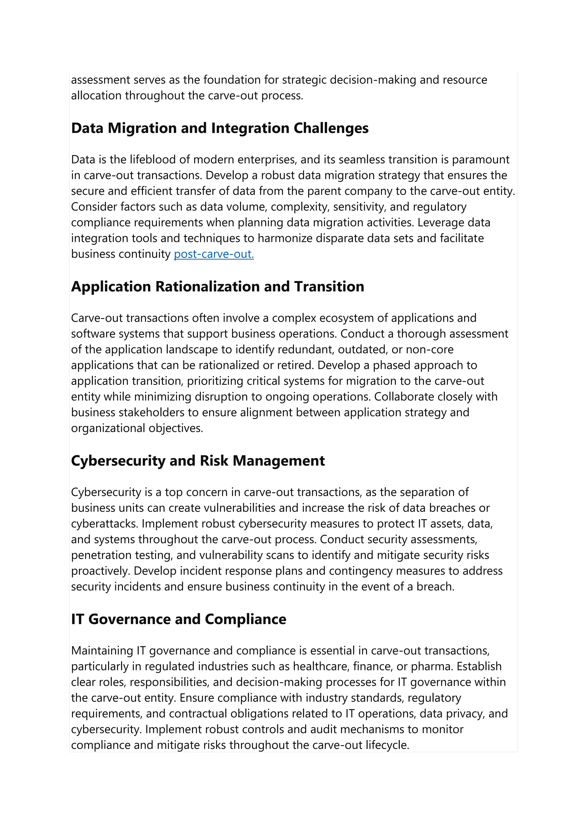 Tech Savvy Strategies Navigating IT Considerations in Carve-Out ...