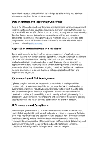 Tech Savvy Strategies Navigating IT Considerations in Carve-Out ...