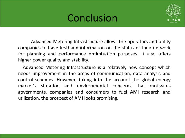 Advanced Metering Infrastructure (AMI) | PPT
