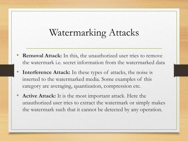 Digital watermarking techniques for security applications | PPT