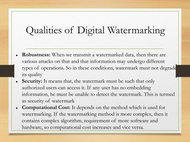 Digital watermarking techniques for security applications | PPT | Free ...