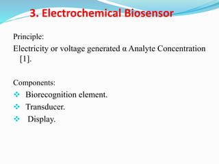 Biosensors: Their types | PPTX
