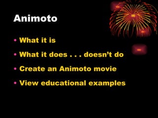 Animoto - Pimad | PPT