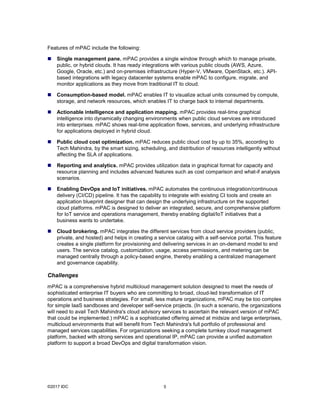 Tech Mahindra ' s Managed Platform for Adaptive Cloud (mPAC) | PDF ...