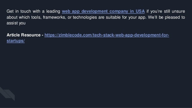 Tech Stack & Web App Development For Startups | PPTX | Web Development | Internet