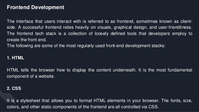 Tech Stack & Web App Development For Startups | PPTX | Web Development | Internet