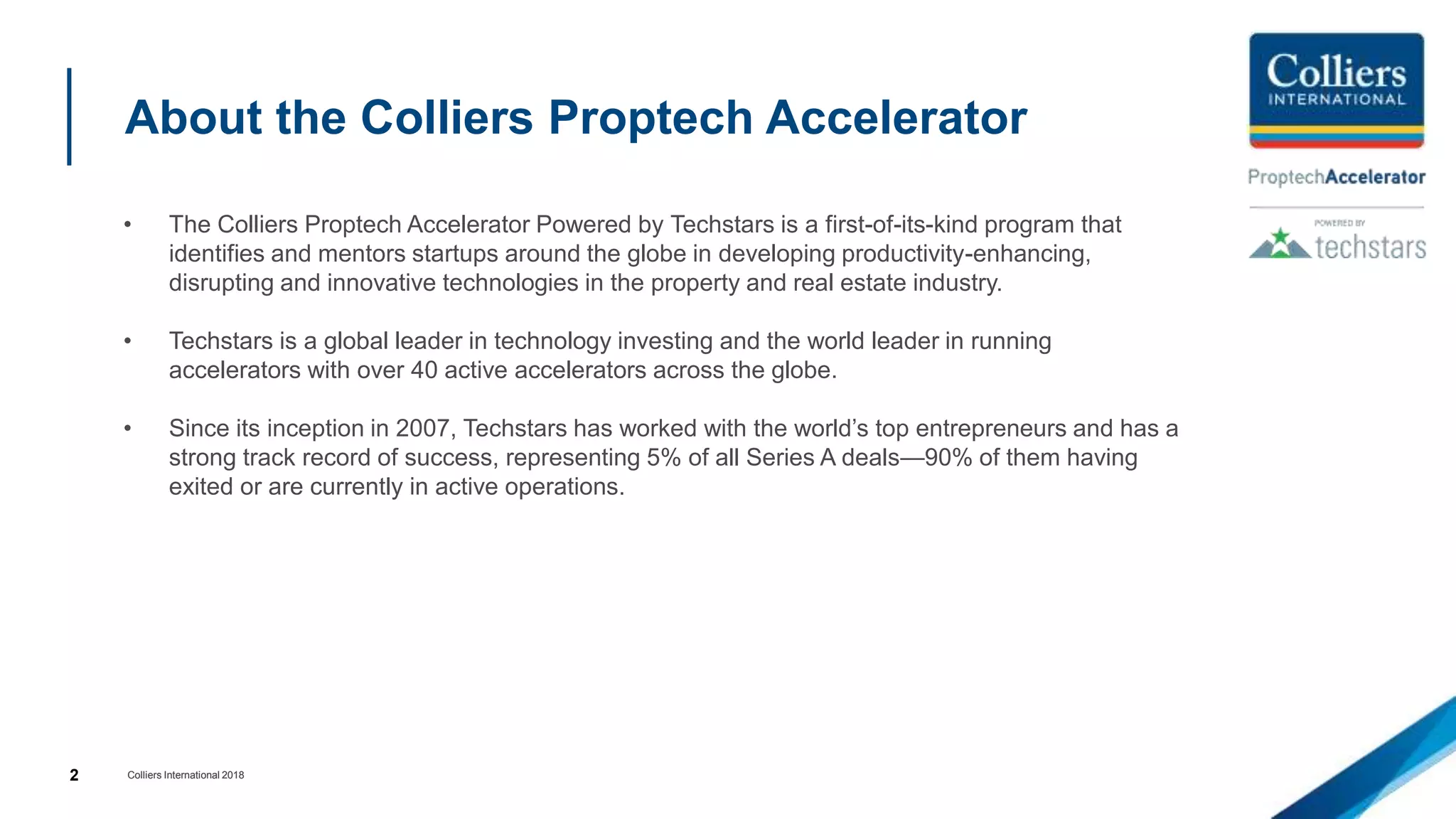 Proptech Accelerator by Colliers | PPTX | Startups | Business