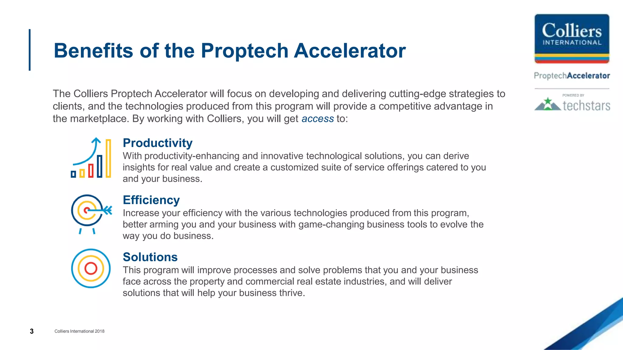 Proptech Accelerator by Colliers | PPTX | Startups | Business
