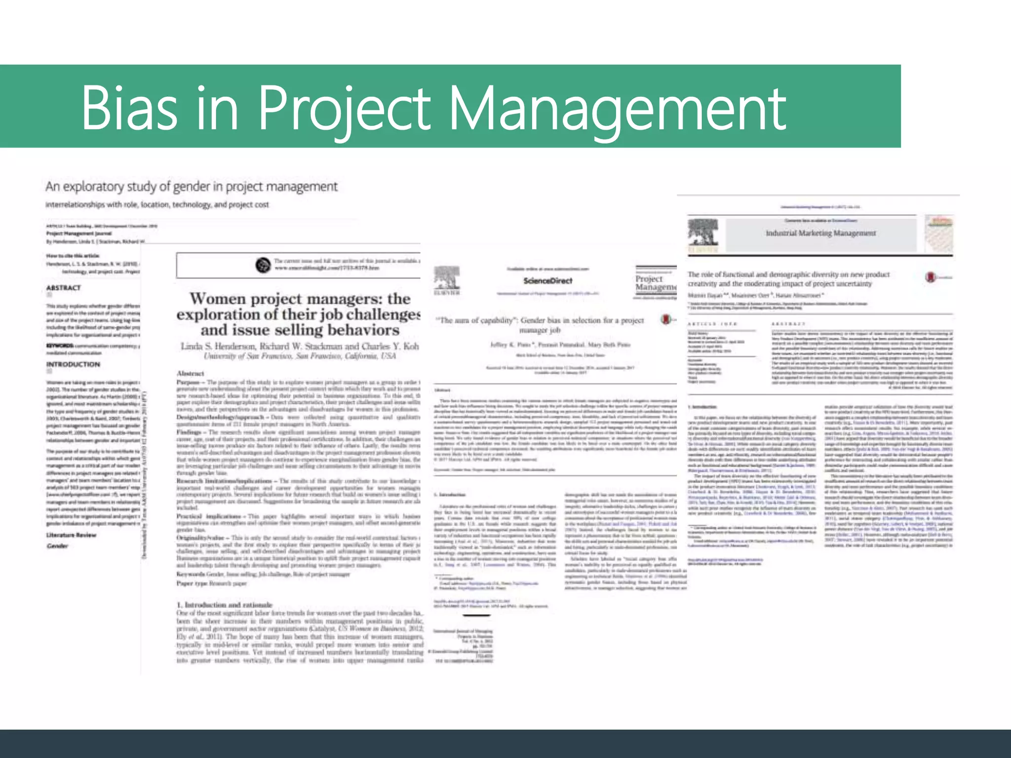 Inclusive Project Management: Suggestions for Fostering Diverse and ...