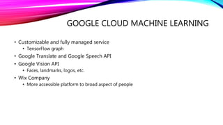 Machine Learning and the Cloud | PPT