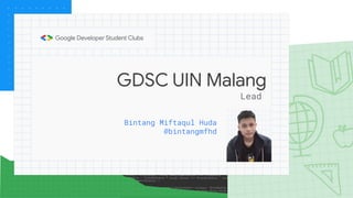 Tech Talk, "Let's grow with us" with GDSC Maliki | PPT