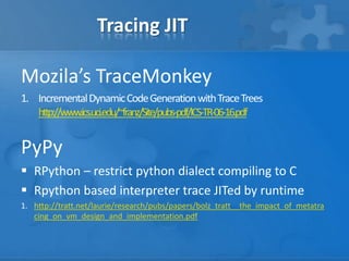 Devirtualization of method calls | PPTX | Programming Languages | Computing